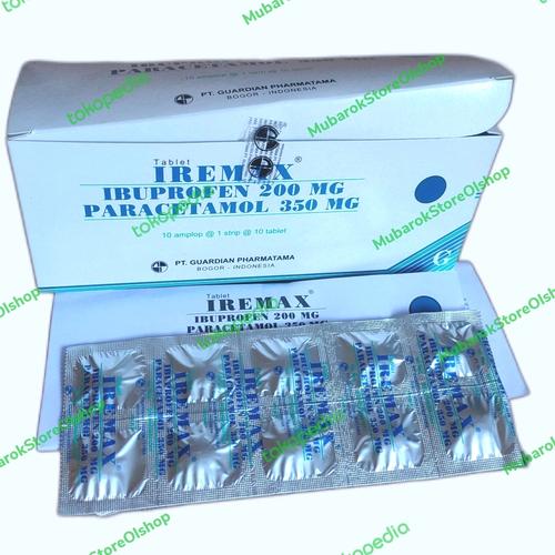 Jual IREMAX TABLET - IBUPROFEN+PARACETAMOL- HARGA PER/STRIP= 10 TABLET ...