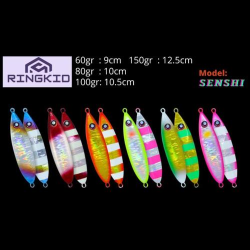 Jual Umpan Pancing Metal Jig SENSHI / Jigging Fishing Lure 60 80 100 ...