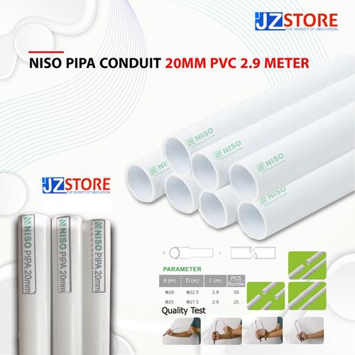 Jual PIPA CONDUIT NISO 20MM 2.9 M / 20 MM LISTRIK PVC / PUTIH /290 CM - Kota Medan - JZTECH.ID ...