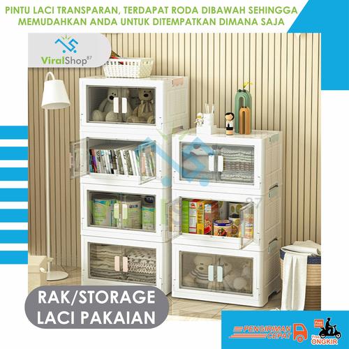 Jual Rak Kabinet Portabel Storage Box Multifungsi Lemari Plastik Rak ...