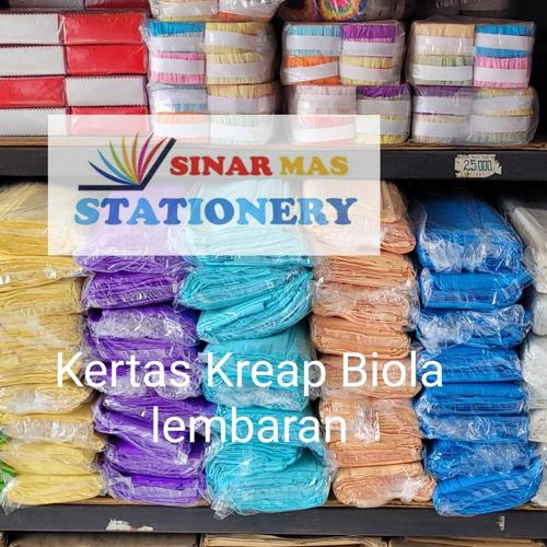 Jual Kertas Kreap Biola lembaran/ Kertas Crepe Biola ( lembaran ...