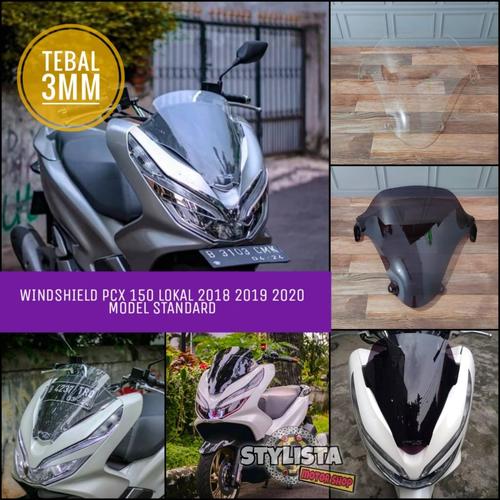 Jual Windshield /Visor Honda PCX New Model Pendek SMOKE CLEAR Variasi ...