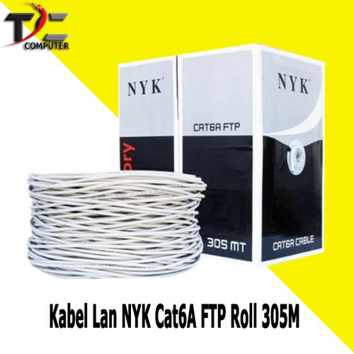Jual Kabel Lan NYK Cat6a FTP Roll 305M / NYK Cat6a FTP / Kabel Cat 6a ...