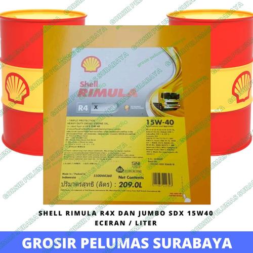 Jual ECERAN Oli mesin Diesel sae 15w/40 Api CI-4 Shell Rimula R4X ...