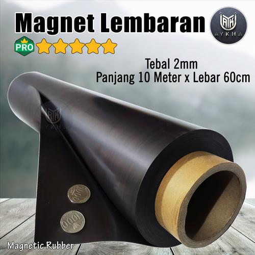 Jual 10 Meter X 60cm Tebal 2mm Magnet Strip Lembaran Karet Rubber Sheet ...