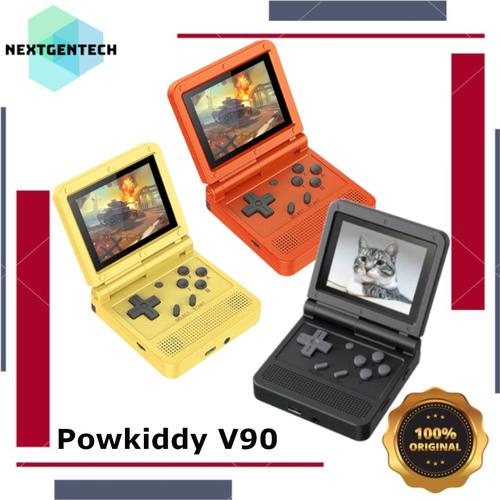 Jual POWKIDDY V90 Retro Flip Handheld Game Console Compact 3.0 Inch IPS ...