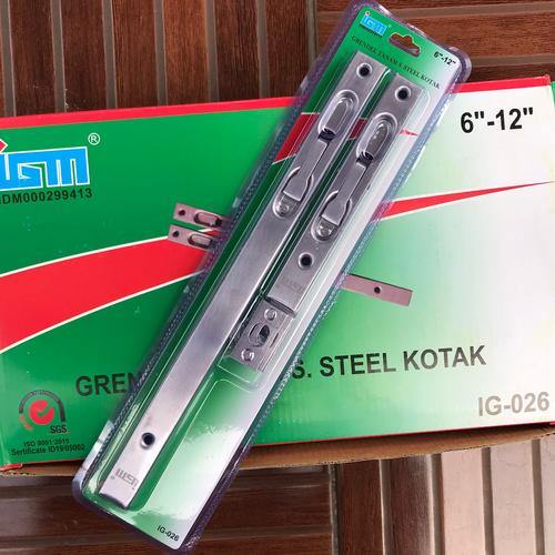 Jual GRENDEL TANAM KOTAK STAINLESS IGM IG-026 // SLOT TANAM PINTU DUA 2 ...