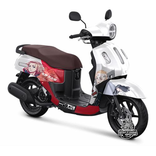 Jual decal yamaha fazzio full body costum sticker free design anime ...