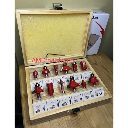 Jual MATA PROFIL ROUTER TRIMER SET 12 pcs JLD Profile Ukir Kayu (ryu ...