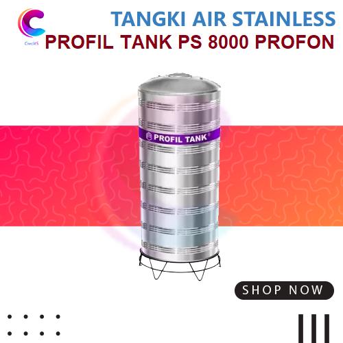 Jual Tangki Air Stainless PROFIL TANK PS 8000 Vol. 4.977 L PROFON - Kab ...
