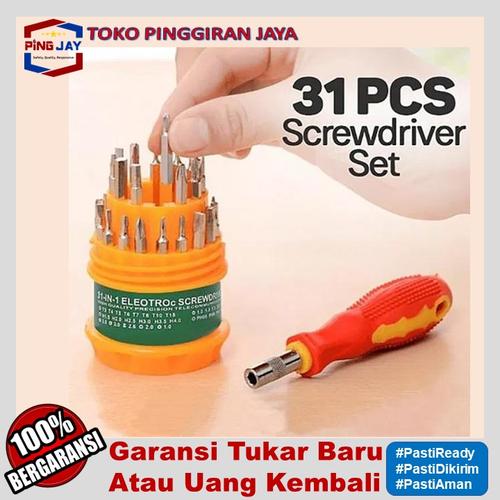 Jual Obeng Set 31 in 1 Obeng HP Obeng Elektronik Obeng Mini Set Obeng ...