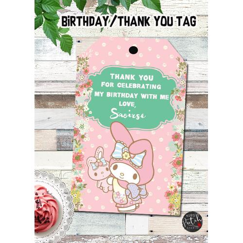 Jual Gift Tag / Birthday Card Tag / Ucapan Ultah Anak tema my melody ...