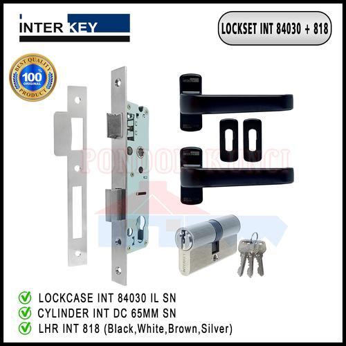 Jual Kunci Pintu Satu Set Handle Set Pintu Swing INTERKEY 818 + 84030 ...