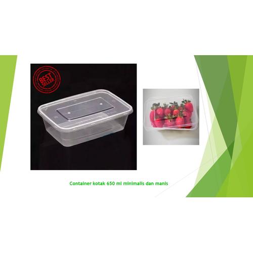 Jual Kotak Makan Plastik High Grade 650 ml Utk Box Makanan, Catering ...