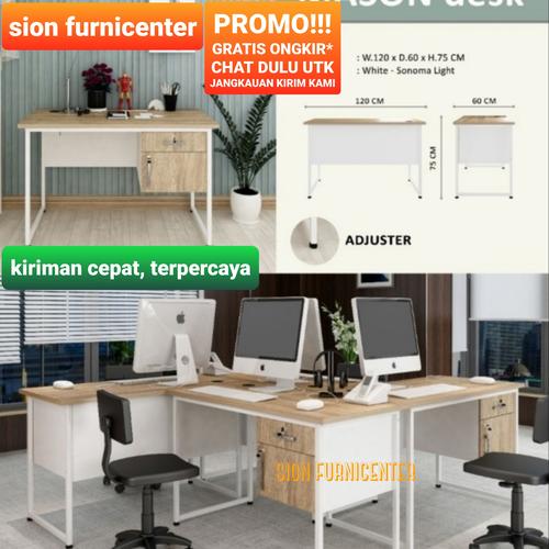 Jual Meja kantor kaki besi / meja kerja kaki besi / orbitrend mason ...