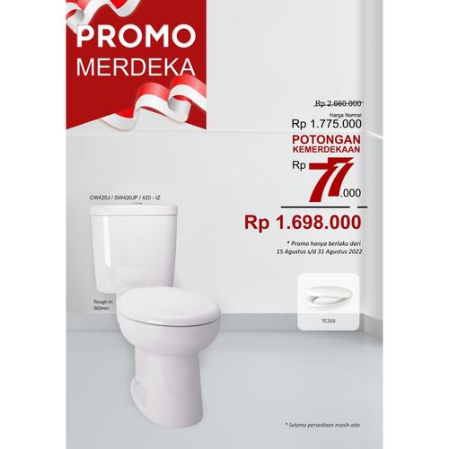 Jual Closet duduk Toto CW 420 J/ SW420JP + TC 505W - Jakarta Barat ...