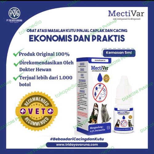 Jual MectiVar 5ml Obat Tetes Kutu Caplak Tungau Obat Cacing Kucing ...