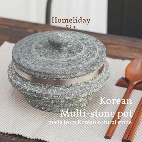 Jual Korean Multi - Stone Pot (Dolsot) 돌솥 - Wooden Coas Set, Medium ...
