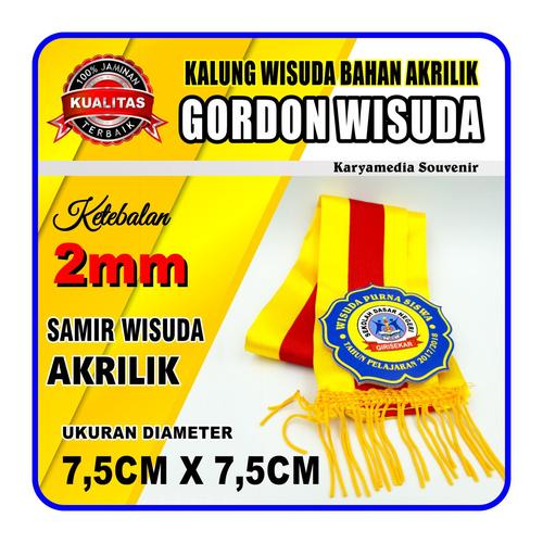 Jual MEDALI GORDON WISUDA Bahan Akrilik 2mm untuk acara Kelulusan ...