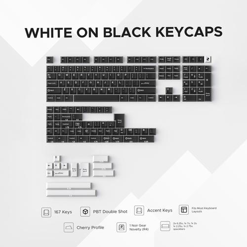 Jual Noir Gaming Keycaps - PBT Doubleshot Cherry Profile Keycap Set ...