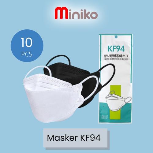 Jual Masker KF94 Isi 10pcs - Facemask Earloop KF94 - Hitam 10pcs - Kab ...