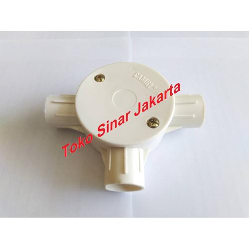 Jual T Dus Tdus Pipa Conduit Konduit T Doos Pipa Listrik 20 mm 3 Lubang ...