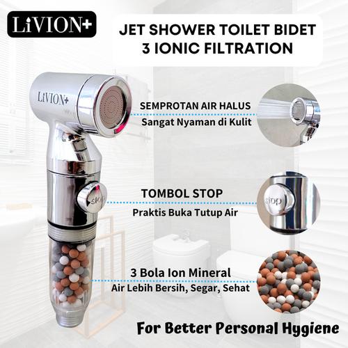 Jual LiVION+ JET SHOWER TOILET FILTER ION / BIDET SPRAY TOILET / JET ...