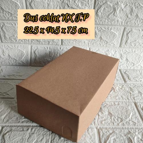 Jual Dus Coklat NX Tutup penuh / Box Coklat nasi 22,5 x 14,5 x 7,5 ...