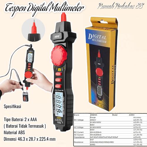 Jual Tespen Digital Multimeter AC DC Voltage Current Resistance Tester ...