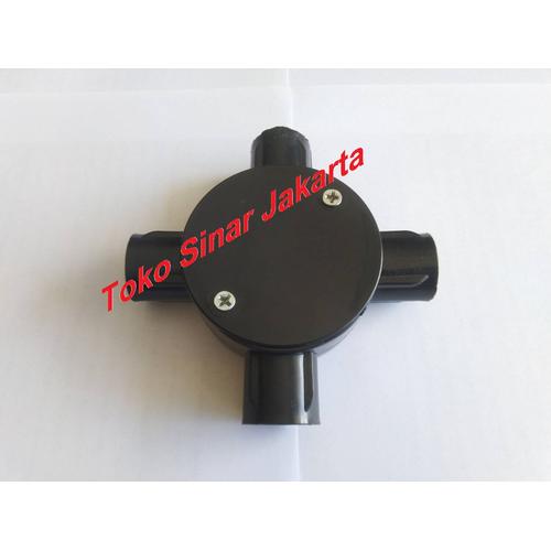 Jual T Dus Tdus Pipa Conduit Konduit T Doos Pipa Listrik 20 mm 4 Lubang ...