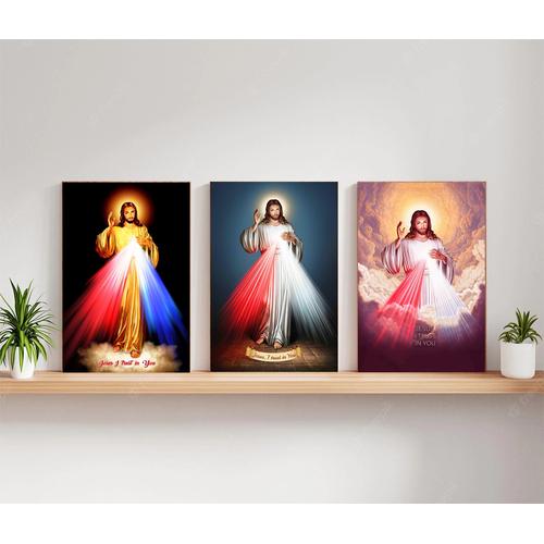 Jual poster kayu yesus kerahiman ilahi walldecor rohani koronka - CETAK ...