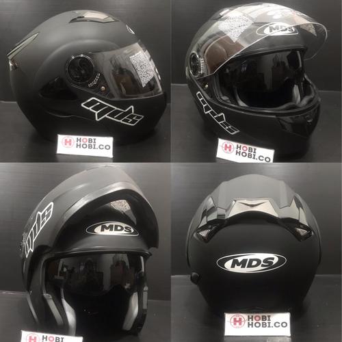 Jual HELM MDS PRO RIDER SOLID POLOS BLACK DOFF MDS MODULAR - L - Kota ...