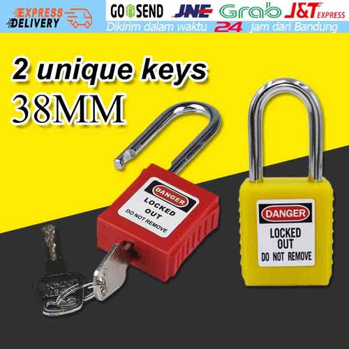 Jual Loto Gembok safety padlock thermoplastic 38 mm lock tagout Tahan ...