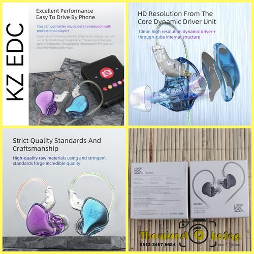 Jual KZ EDC MIC Earphone Headset Hybrid in ear monitor IEM alt edx zsn ...