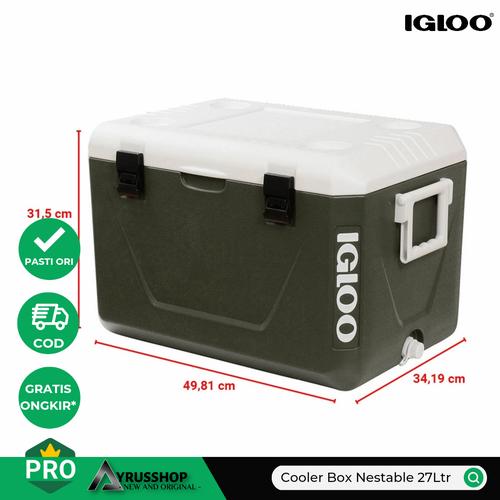 Jual Cooler Box Nestable 27Ltr Green/Up 3 Hari/Cool Box/Igloo - Kota ...