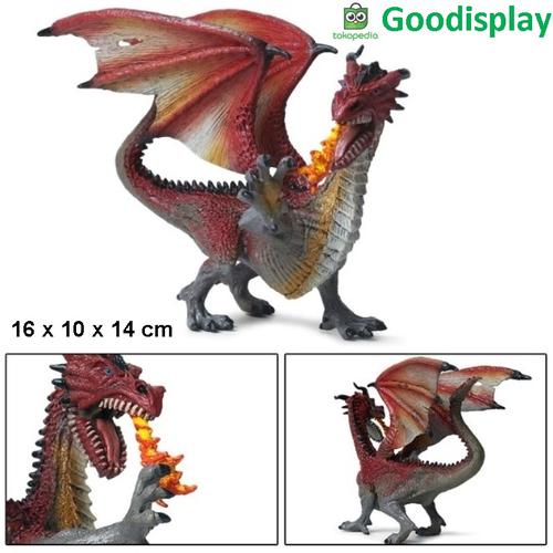 Jual mainan pajangan dinosaurus hewan mitologi figure naga api fire ...
