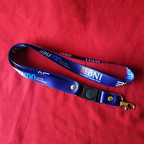 Jual Lanyard BANK BNI tali lanyard BUMN gantungan kunci name tag id ...