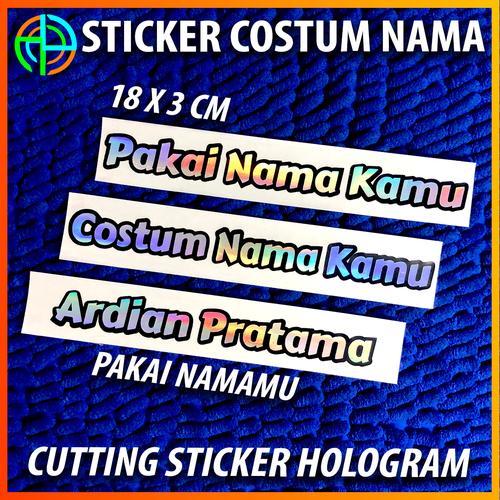 Jual Isi 03 Lembar Sticker Pakai Nama kamu Bisa Request Nama Sendiri ...