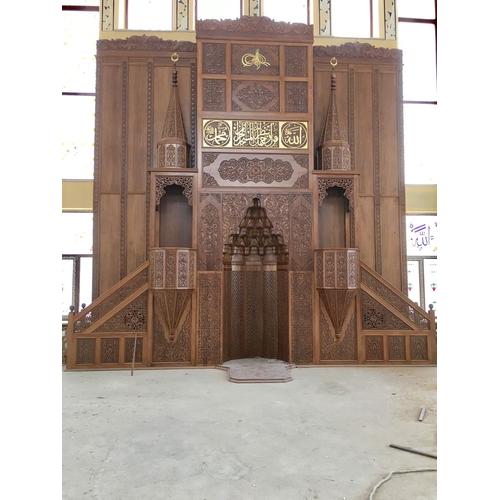 Jual mihrab masjid nabawi jati / mihrab masjid jati / mimbar masjid ...