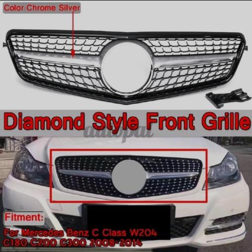 Jual Grill Diamond AMG Style Mercedes Benz W204 C 250 Silver '07 - '14 ...