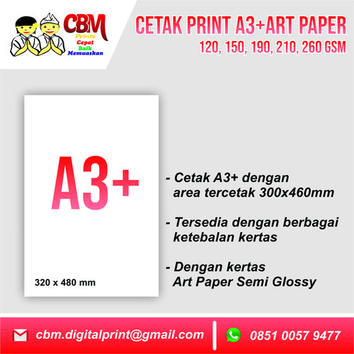 Jual Cetak Print A3+ Color Warna Art Paper - AP100 - Kota Denpasar - CBM Prints | Tokopedia