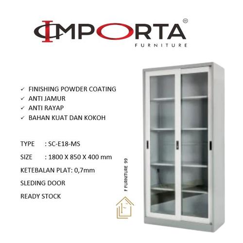 Jual Lemari Arsip Lemari Besi Pintu Kaca Sliding IMPORTA SC-E18-MS ...