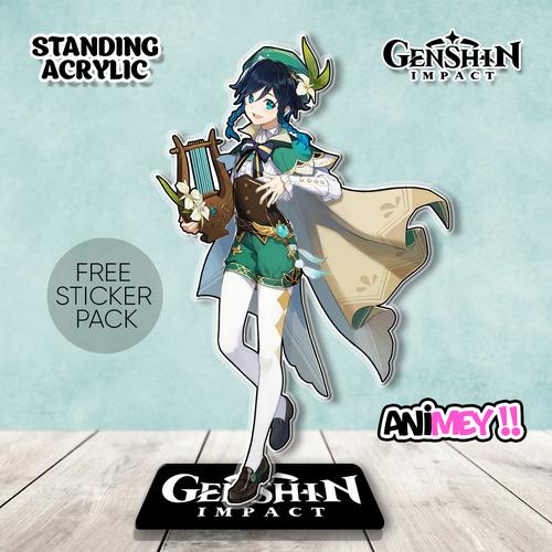 Jual Standing Acrylic Venti Genshin Impact / Standee / Action Figure ...