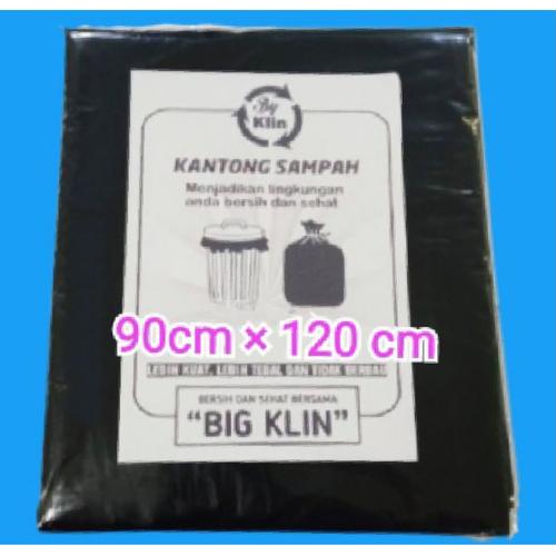 Jual kantong plastik sampah hitam/ trash bag besar 90 x 120 cm isi 18 ...