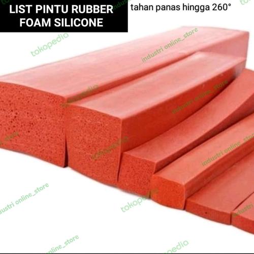 Jual rubber list foam silicone STRIP merah meteran-6x10 - 6x10 ...