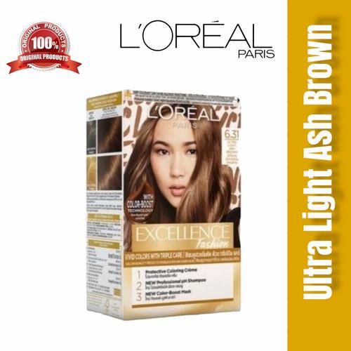 Jual L'oreal excellence no 03 ultra light ash brown pewarna rambut ...
