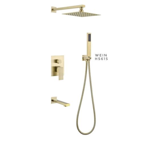 Jual KRAN TANAM BRUSH GOLD 3 FUNGSI KOTAK EMAS/KRAN TANAM SET WALL ...