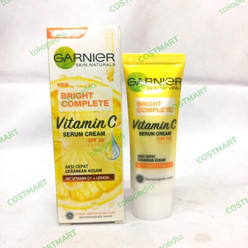 Jual Garnier Bright Complete Vitamin C Serum Cream SPF 36 20 ml - Kab. Bekasi - COSTMART | Tokopedia