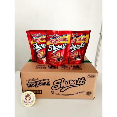 Jual Beng Beng Share It Pouch 9,5gr Isi 10 Pcs Coklat Wafer Caramel ...