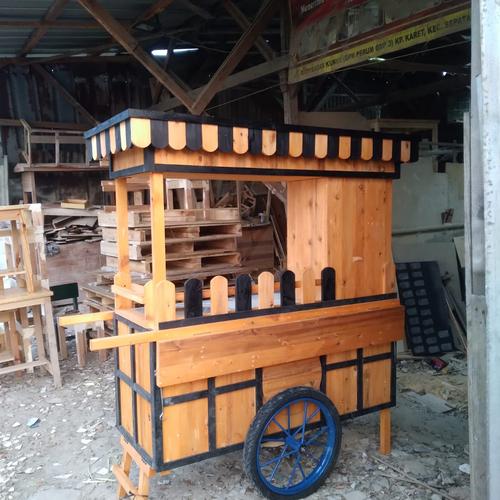 Jual gerobak kayu jati Belanda gerobak mie ayam bakso gerobak serbaguna ...